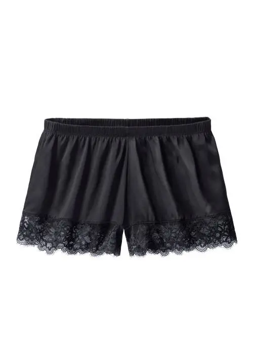 LASCANA Silk Lace Sleep Shorts