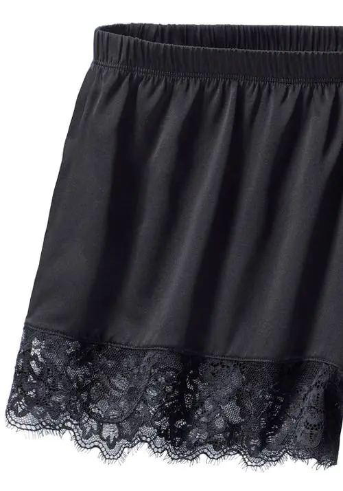 LASCANA Silk Lace Sleep Shorts