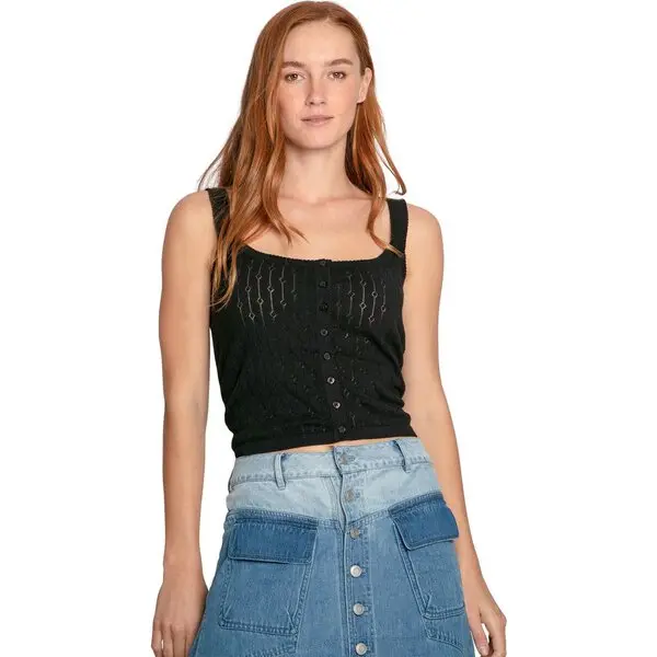 BELLE & BLOOM Cloudlight Cashmere Blend Tank - Black