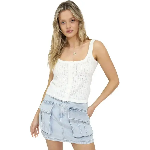 BELLE & BLOOM Cloudlight Cashmere Blend Tank - Natural