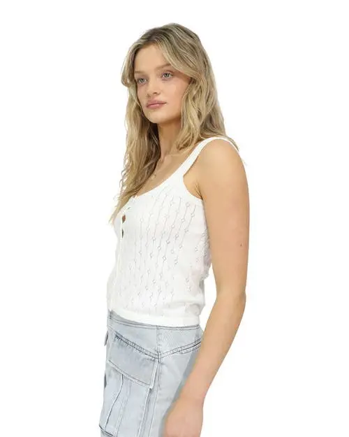 BELLE & BLOOM Cloudlight Cashmere Blend Tank - Natural