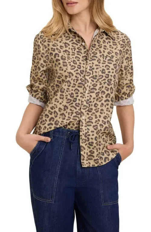 NZ BY NIC AND ZOE Leopard Print Cotton Blend Shirt