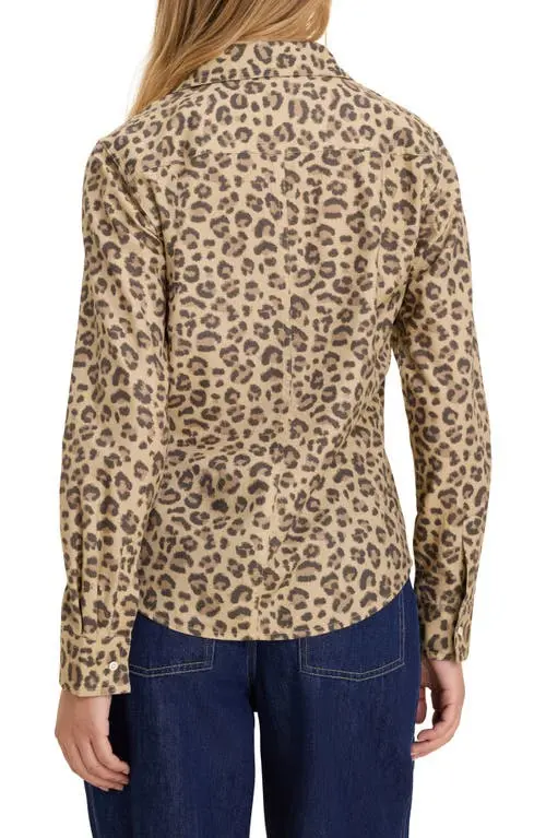 NZ BY NIC AND ZOE Leopard Print Cotton Blend Shirt