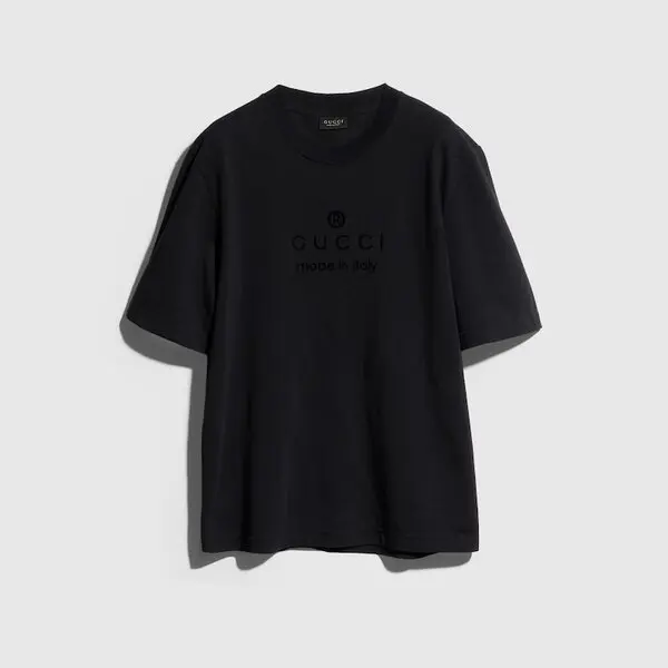 Gucci Cotton Jersey T-shirt With Print - Black