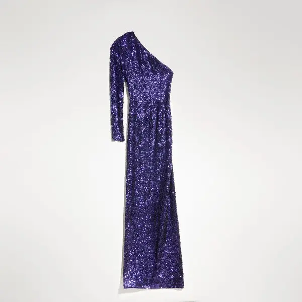 Gucci Embroidered Silk Georgette Long Dress