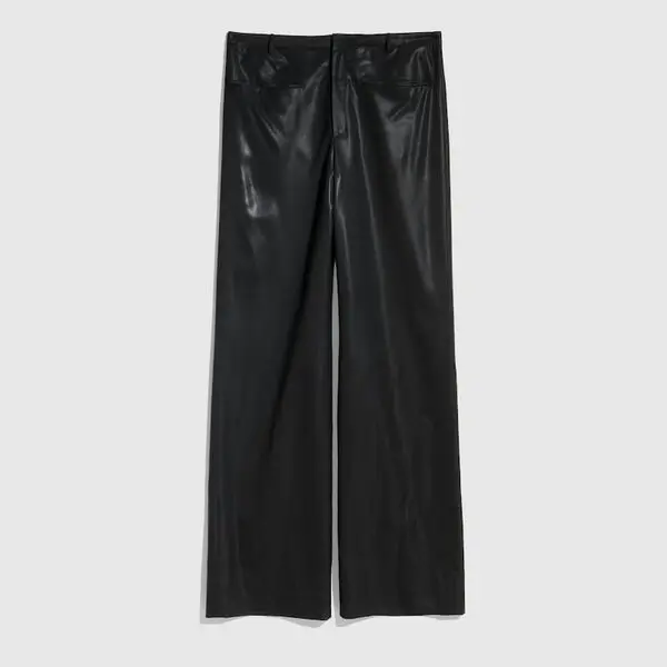 Gucci Light Wool Pants With Chintzed Finish - Black