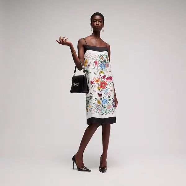 Gucci Printed Silk Twill Dress