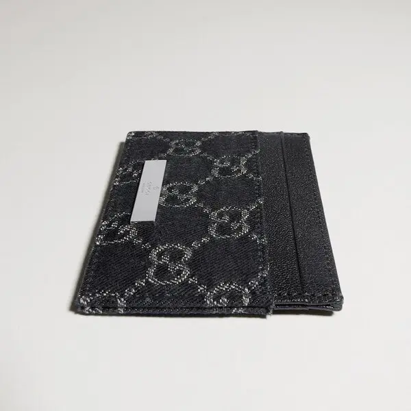 Gucci Card Case With Plaque Fabric