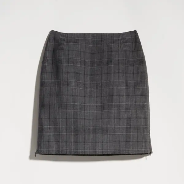 Gucci Checked Fine Wool Mini Skirt