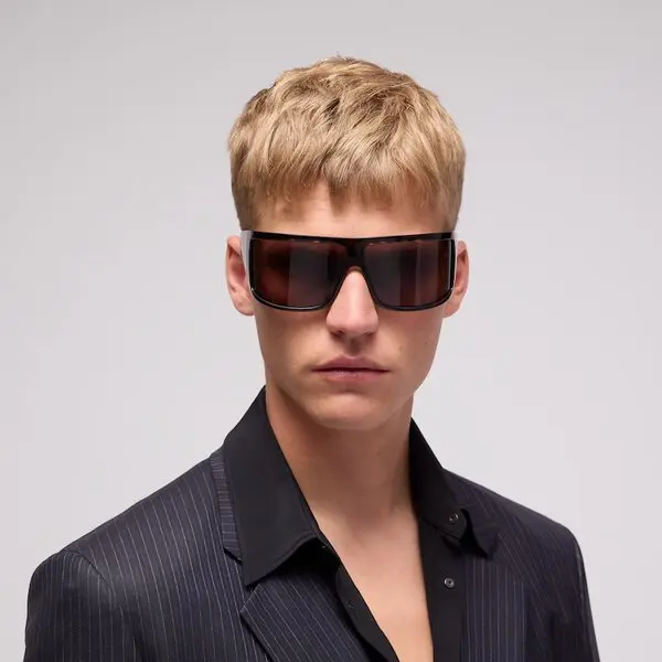 Gucci Tortoiseshell Mask Frame Sunglasses