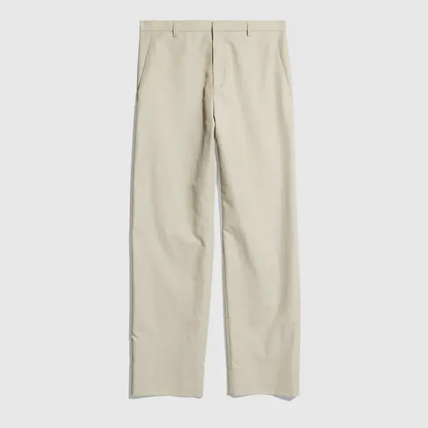 Gucci Lightweight Cotton Nylon Twill Pants With Crest Embroidery - Green