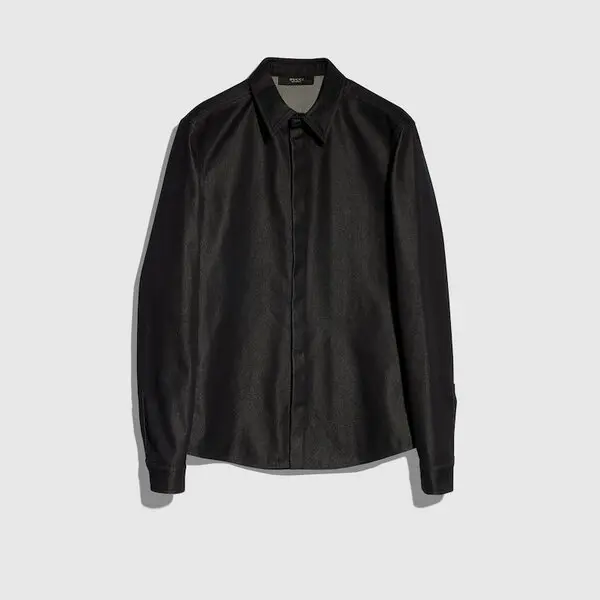 Gucci Cotton Silk Shirt With Embroidery - Black