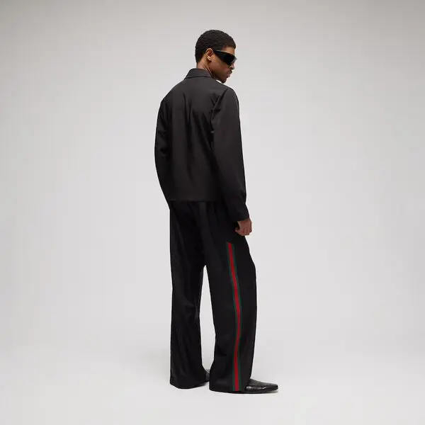 Gucci Stretch Polyester Zip Jacket With Embroidery