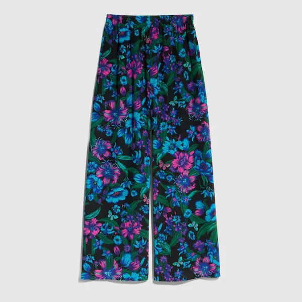 Gucci Printed Silk Leisure Pants - Purple