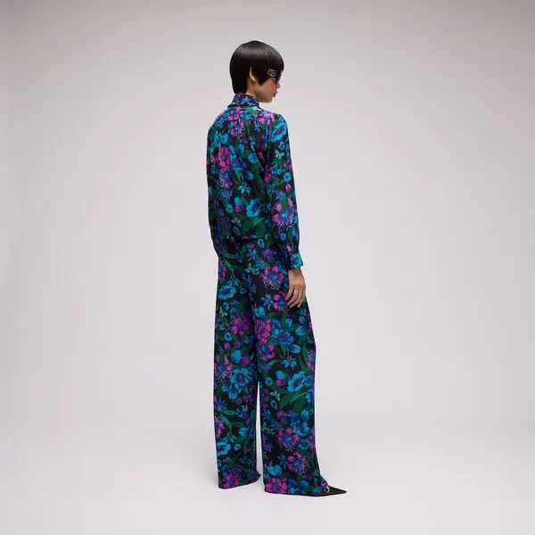Gucci Printed Silk Leisure Pants - Purple