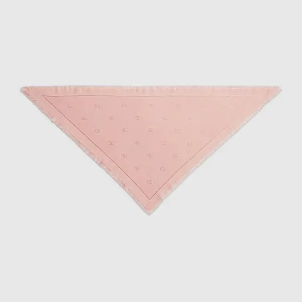 Gucci Double G Silk Wool Shawl - Pink