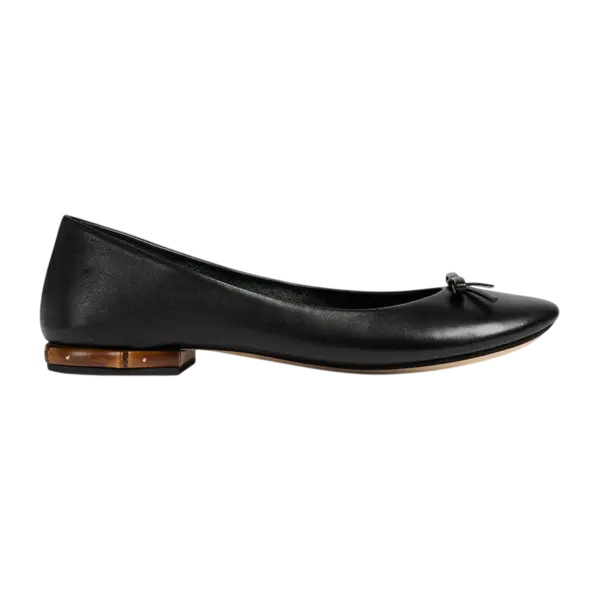 Gucci Bamboo Trim Ballerina Flats - Black