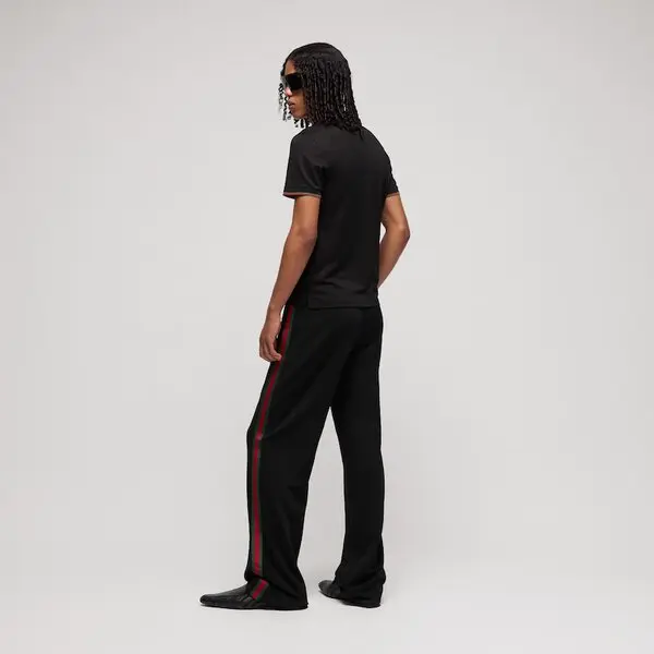 Gucci Silk Jersey Polo Shirt With Web