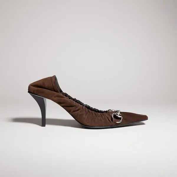 Gucci Vittoria Pump With Elastic Suede