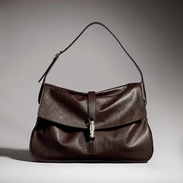Gucci Jackie Flap Large Crossbody Bag Leather