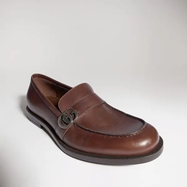 Gucci Loafer With Double G Leather