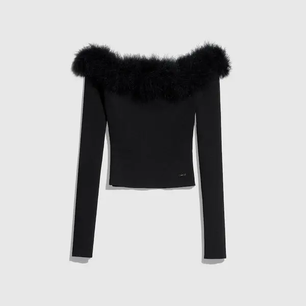 Gucci Rib Viscose Off-the-shoulder Top
