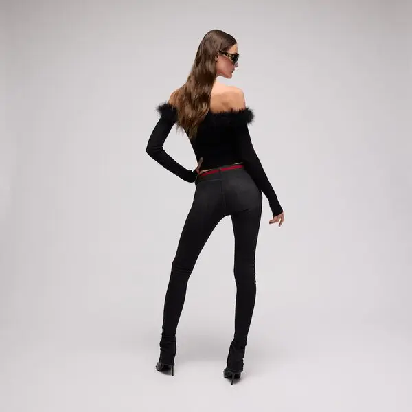 Gucci Rib Viscose Off-the-shoulder Top