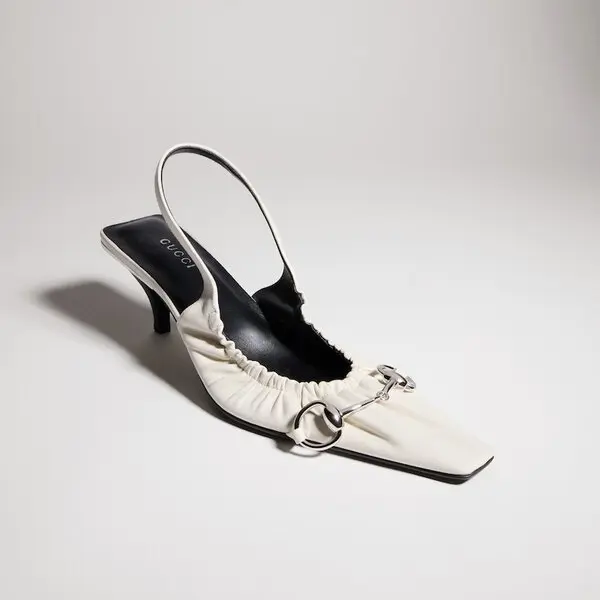 Gucci Vittoria Slingback Pump With Horsebit Detail