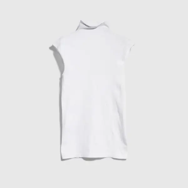 Gucci Seamless Stretch Nylon Jersey Turtleneck Top - White