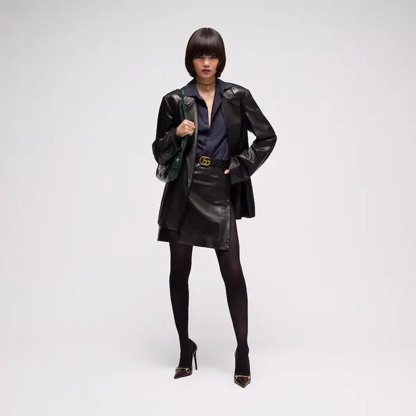 Gucci Soft Nappa Leather Mini Skirt