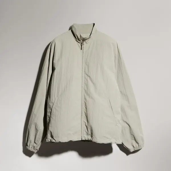 Gucci Froissé Nylon Faille Zip Jacket With Embroidery