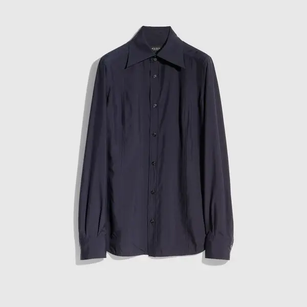 Gucci Silk Poplin Shirt - Blue