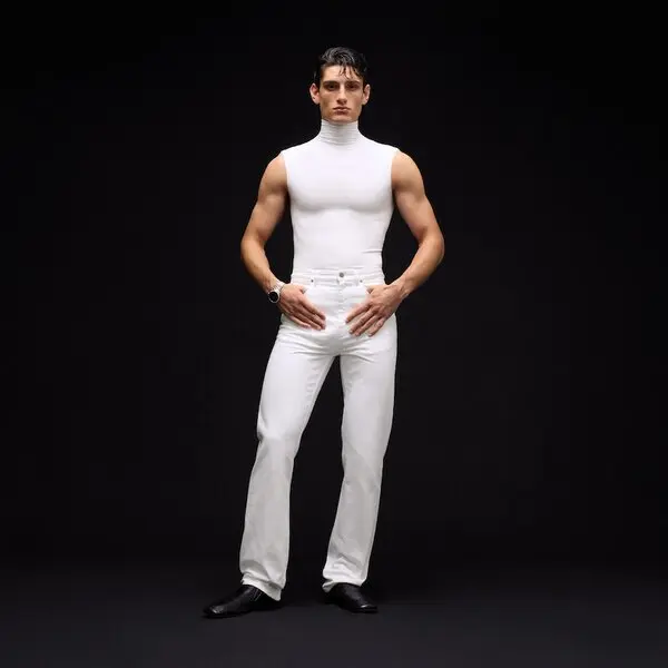 Gucci Seamless Stretch Nylon Jersey Turtleneck Tank Top