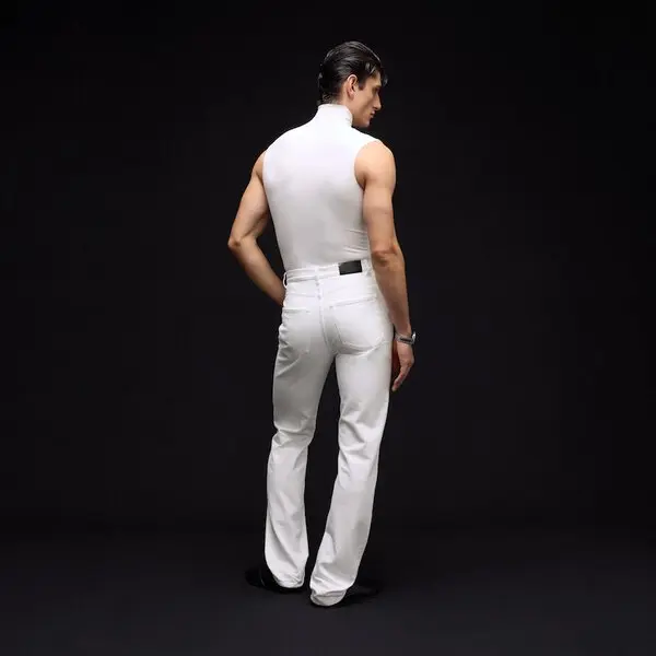 Gucci Seamless Stretch Nylon Jersey Turtleneck Tank Top