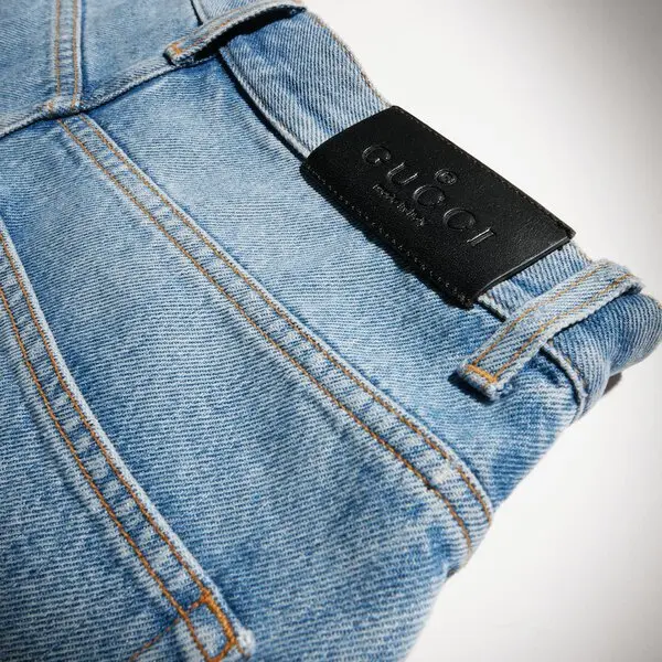 Gucci Bleached Stone Washed Denim Pants