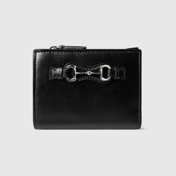 Gucci Small Wallet With Horsebit Leather - Black