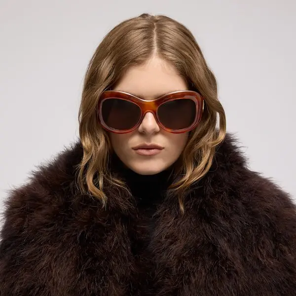 Gucci Tortoiseshell Acetate Oversized Sunglasses With Double G Detail