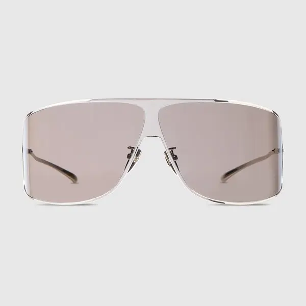 Gucci Mask Frame Sunglasses - Silver
