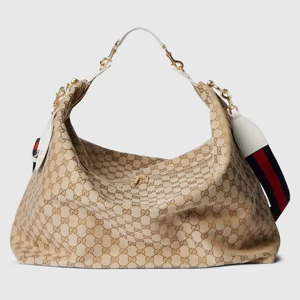 Gucci Brera Large Crossbody Bag Gg Canvas - Beige