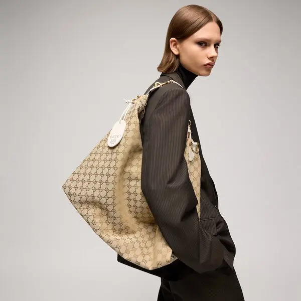 Gucci Brera Large Crossbody Bag Gg Canvas