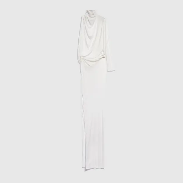 Gucci Viscose Jersey Draped Dress