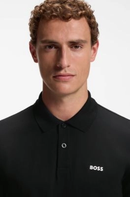 BOSS Pima Cotton Polo Shirt With Placed Print