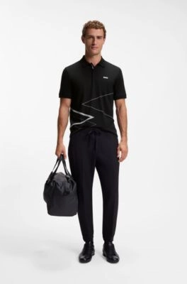 BOSS Pima Cotton Polo Shirt With Placed Print