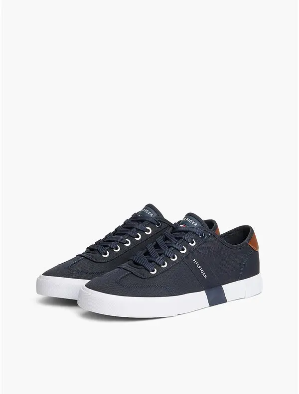 Tommy Hilfiger Canvas Low-top Sneakers With Cushioned Footbed