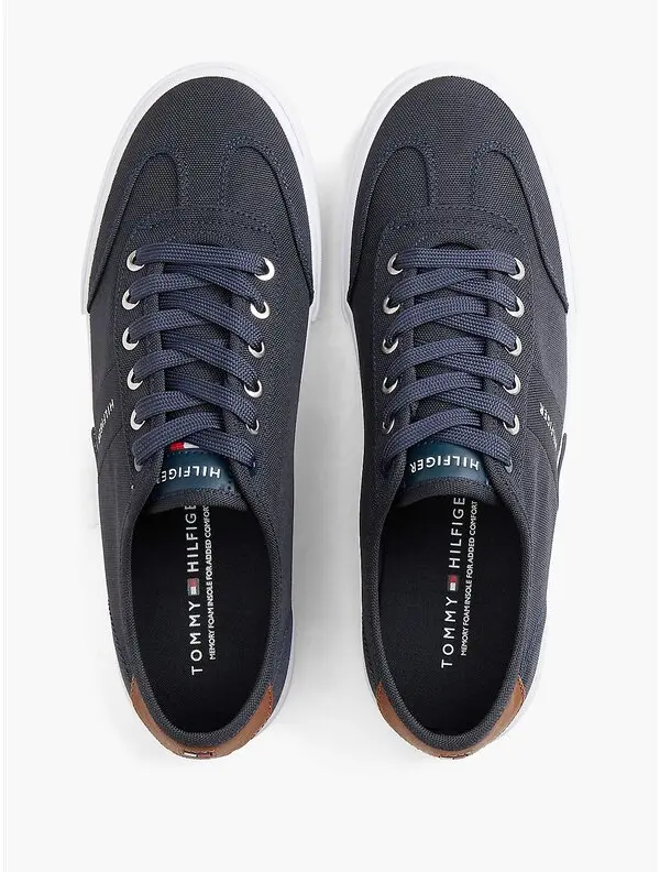 Tommy Hilfiger Canvas Low-top Sneakers With Cushioned Footbed