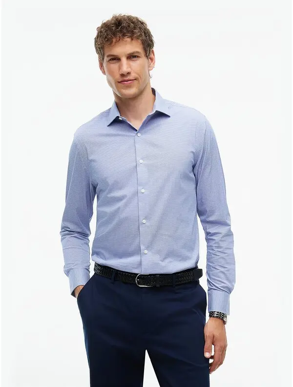 Tommy Hilfiger Regular Fit Thflex Check Dress Shirt 17/32