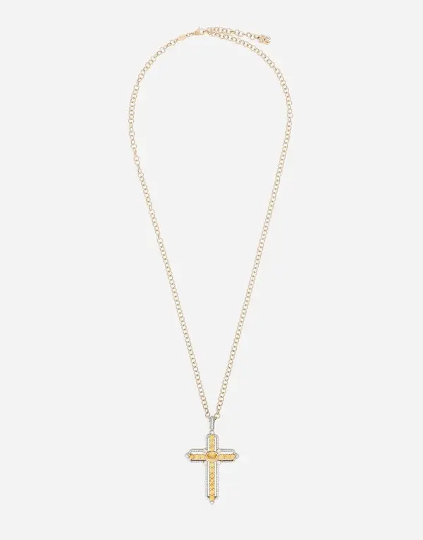 Dolce & Gabbana 18 K Gold Cross Pendant Necklace