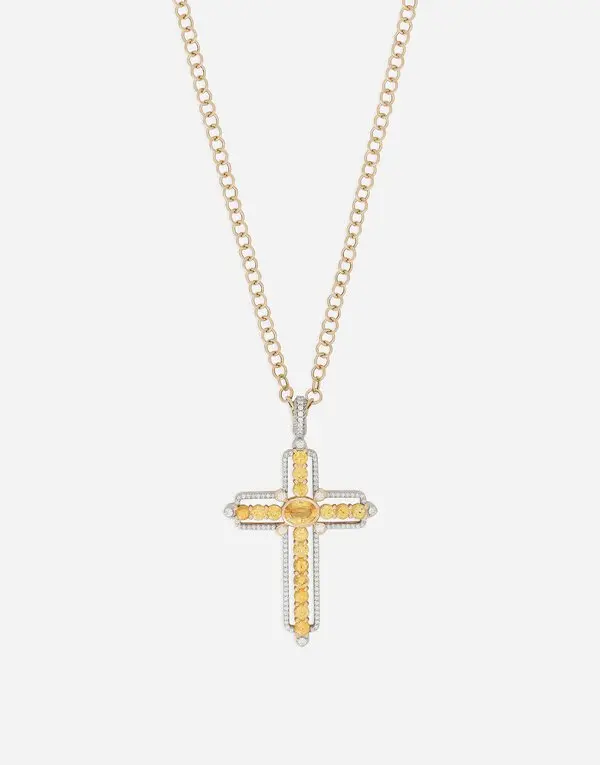 Dolce & Gabbana 18 K Gold Cross Pendant Necklace