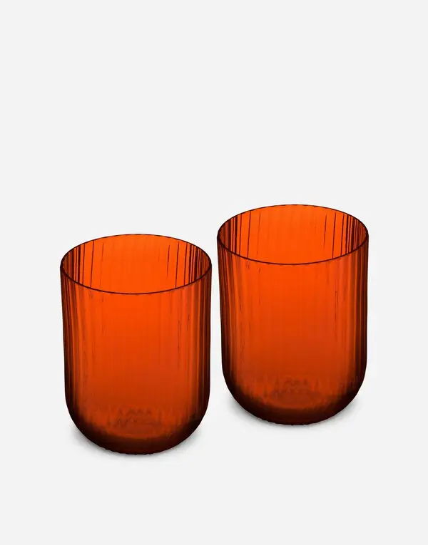 Dolce & Gabbana Set 2 Hand-blown Murano Beverage Glasses