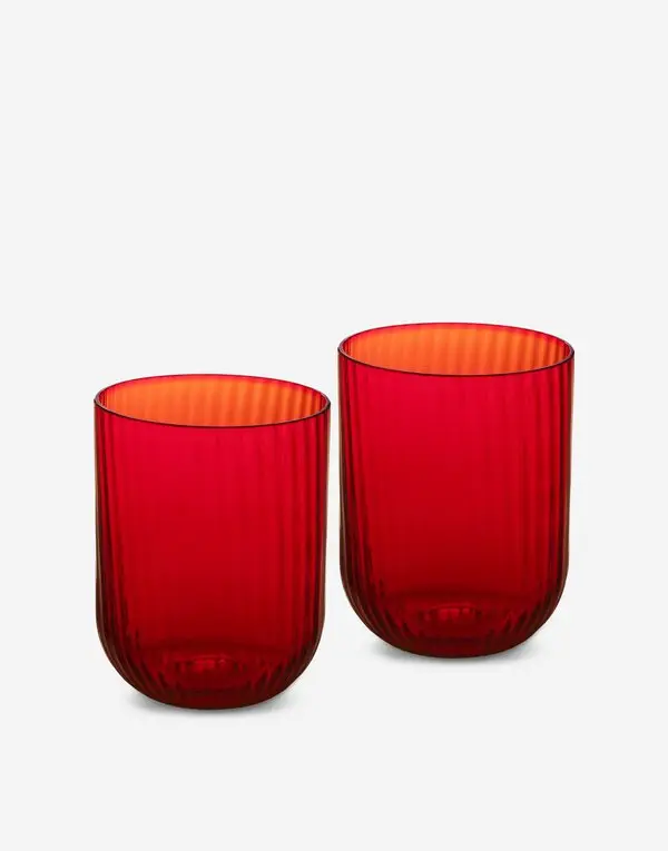 Dolce & Gabbana Hand-blown Murano Beverage Glasses Set 2